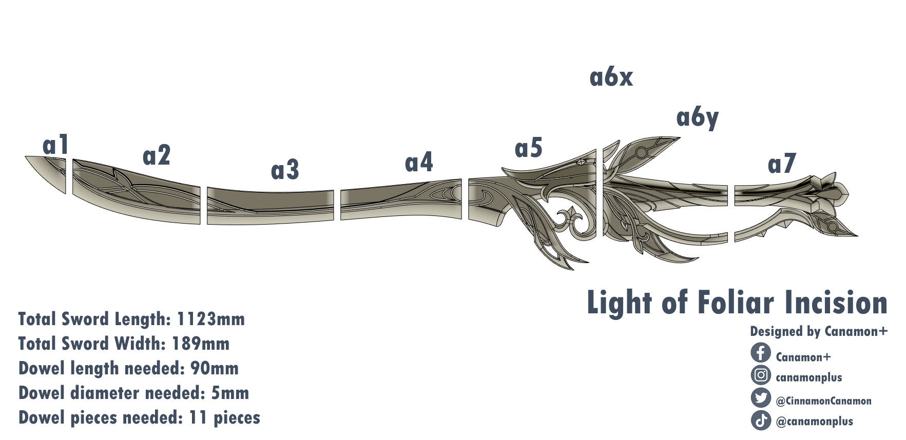 Genshin Impact Light of Foliar Incision 3D Model STL File Alhaitham ...