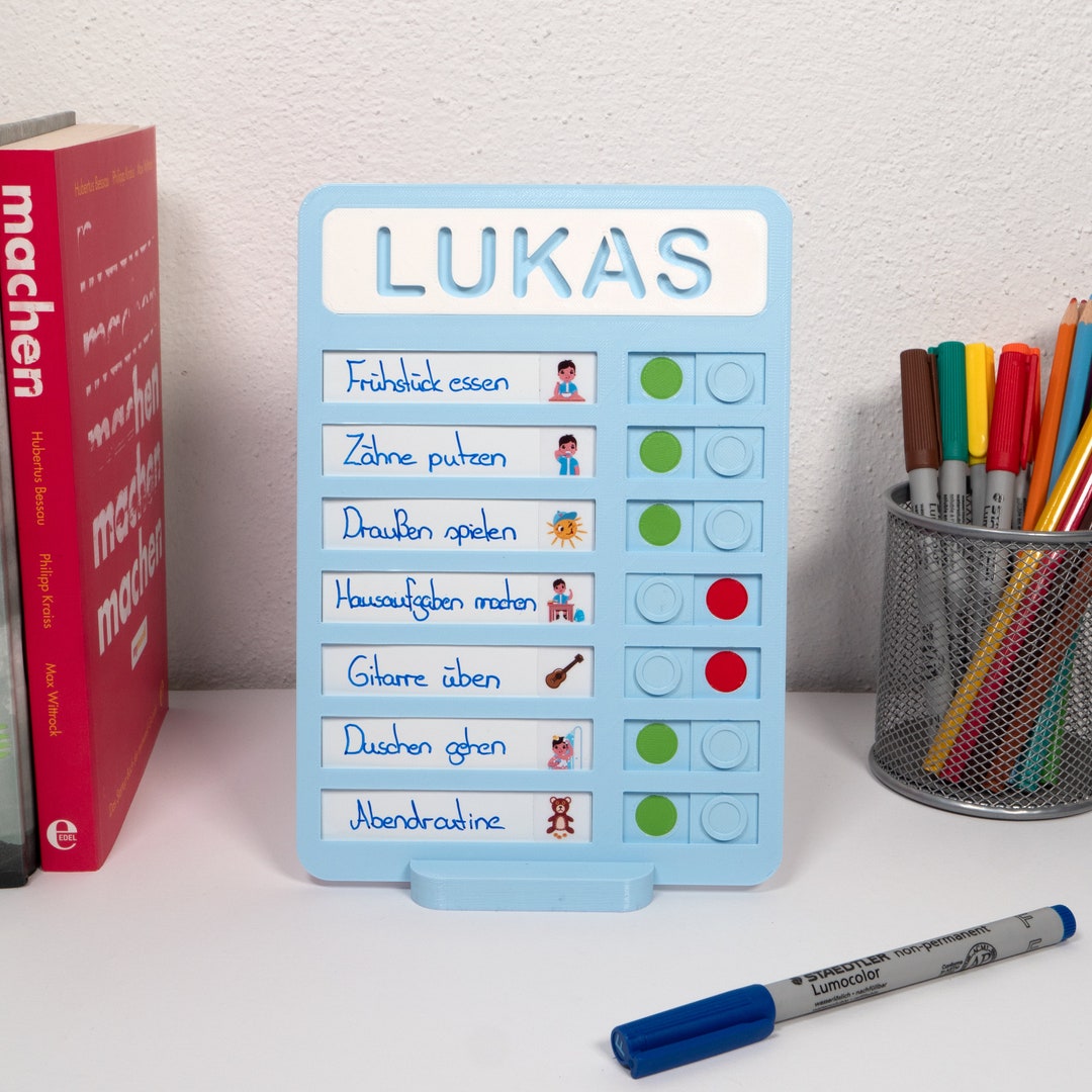 Visual Work Map Kids Routine List Sliding Task Board - Etsy UK