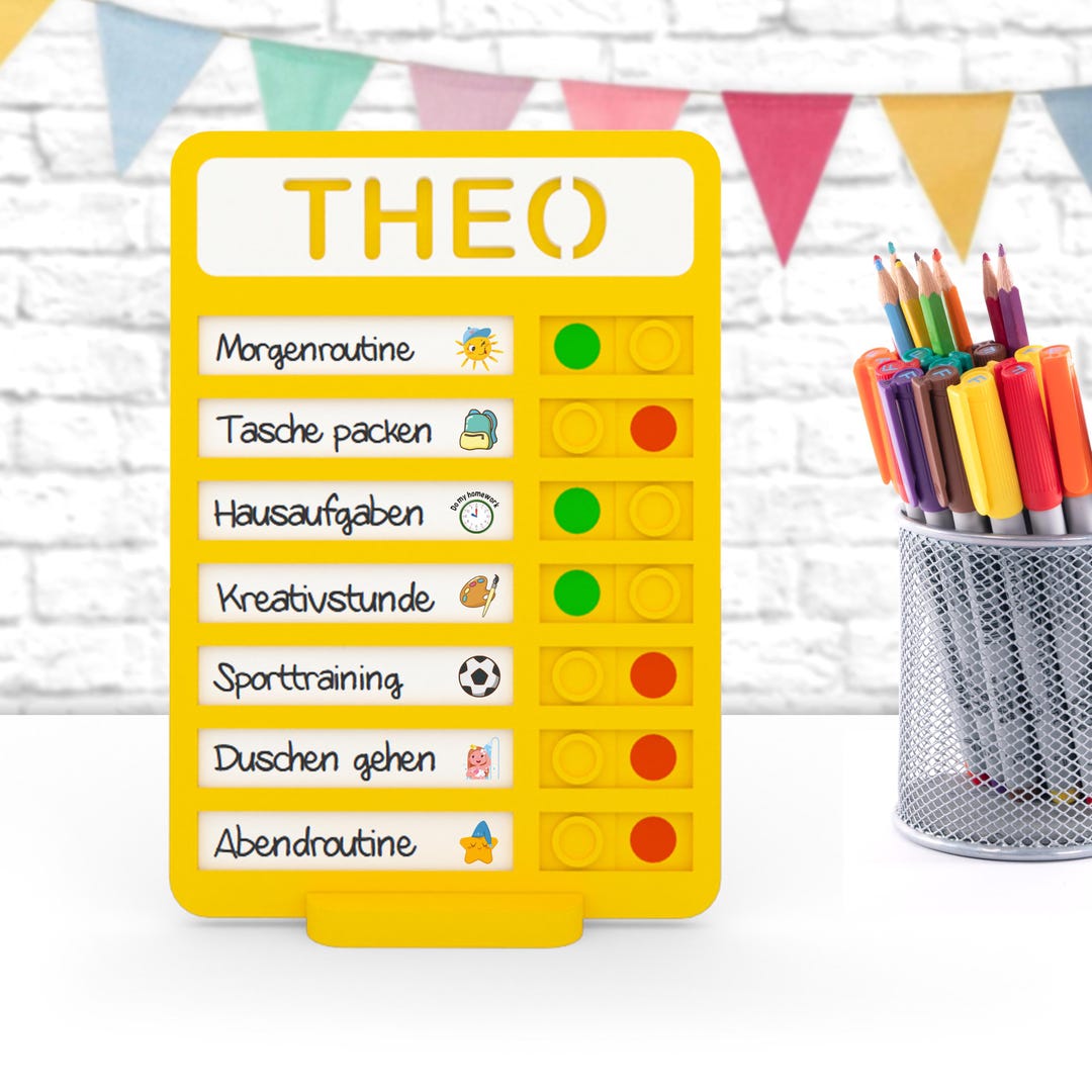 Magnetic Visual Schedule for Kids With Autism Daily Routine Montessori ...