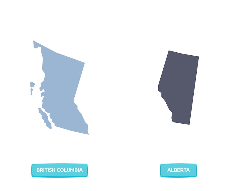 SIMPLE CANADA MAP (svg Bundle, Simplified Map, Simple Map of Canada Svg ...