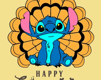 Stitch Thanksgiving Png - Etsy UK