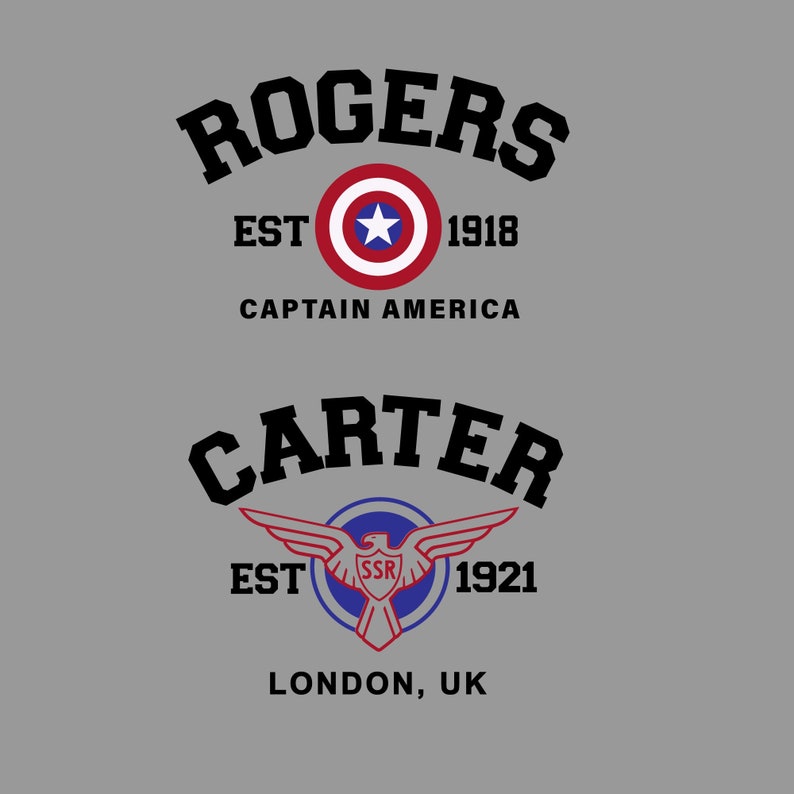 Rogers & Carter His and Hers Hero Logos Svg for - Etsy