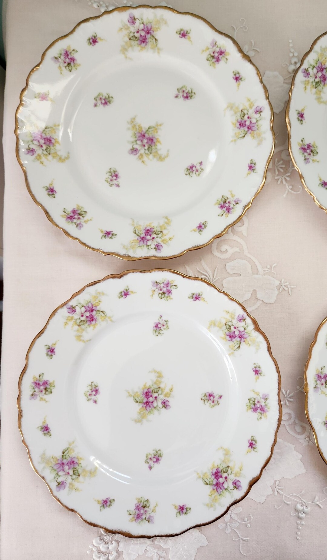 7 Antique Limoges Elite Works Dinner/luncheon Plates 9 3/4 Inches ...
