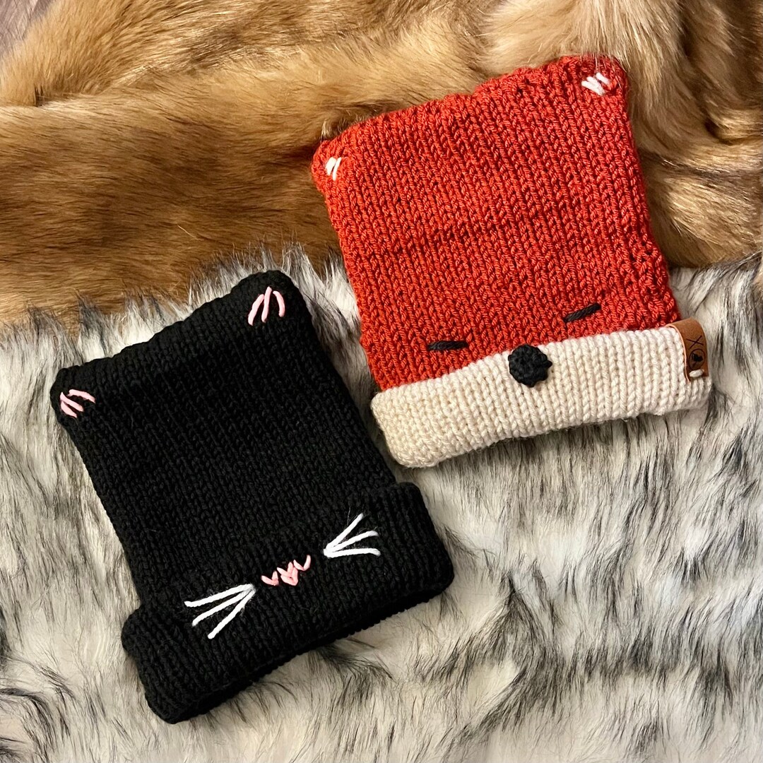 Fox Beanie, Cat Ear Hat, Animal Beanie Hat, Warm Fox Hats, Fox Hat, Cat ...