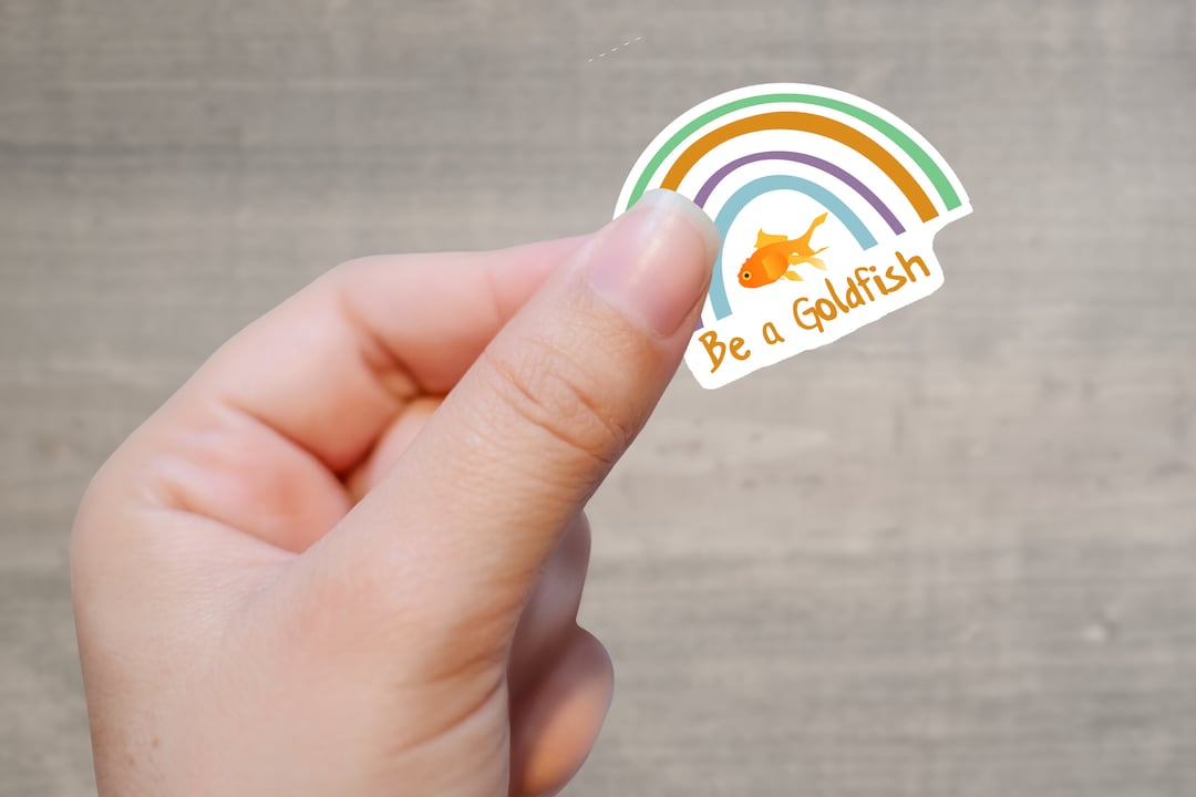 Be a Goldfish Stickers | Motivational Quote Decals | Inspirational ...
