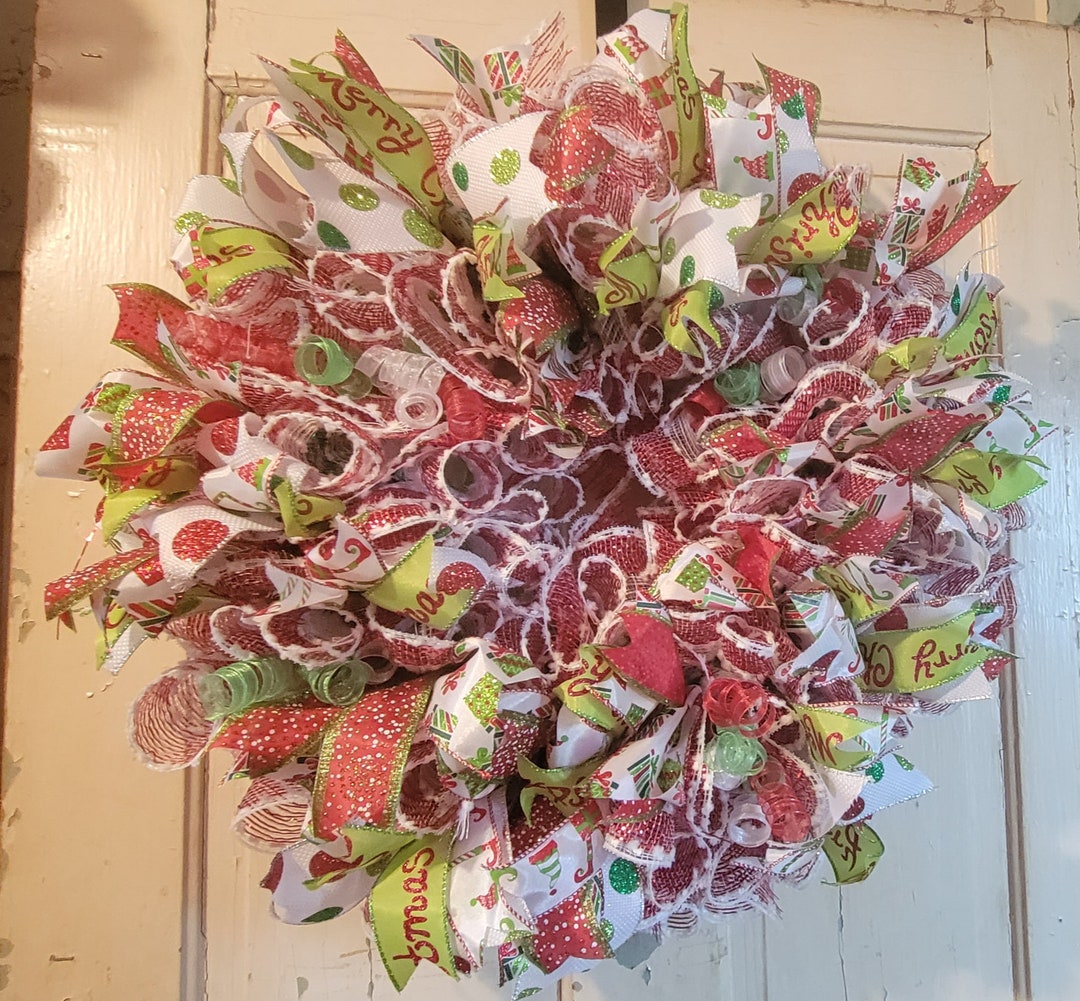 Holiday/christmas/winter Wreath. Grinch Theme/colors - Etsy