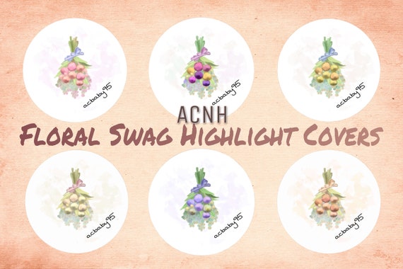 6 Floral Swag ACNH Highlight Covers - Etsy