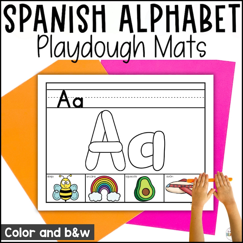 Traza El Alfabeto | Spanish Alphabet Playdough Mats | ABC Mats in ...