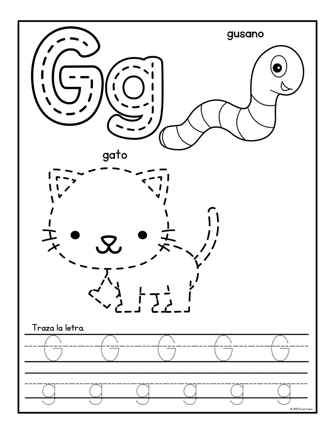 Spanish Alphabet Worksheets for Homeschool Pre-k Kindergarten Tracing ...