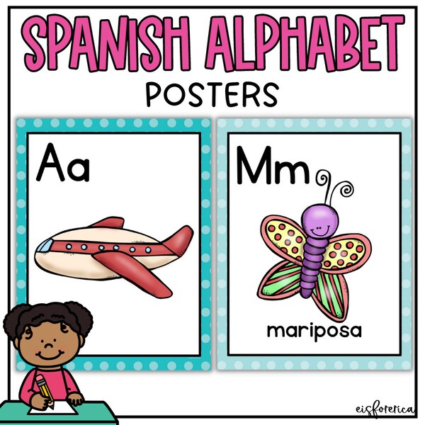 Spanish Alphabet Poster - Etsy