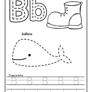 Spanish Alphabet Worksheets for Homeschool Pre-k Kindergarten Tracing ...