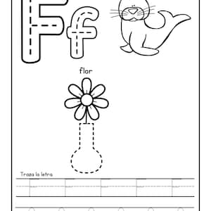 Spanish Alphabet Worksheets for Homeschool Pre-k Kindergarten Tracing ...