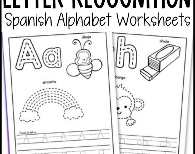 Spanish Alphabet | Letter Recognition Worksheets for Pre-k ...