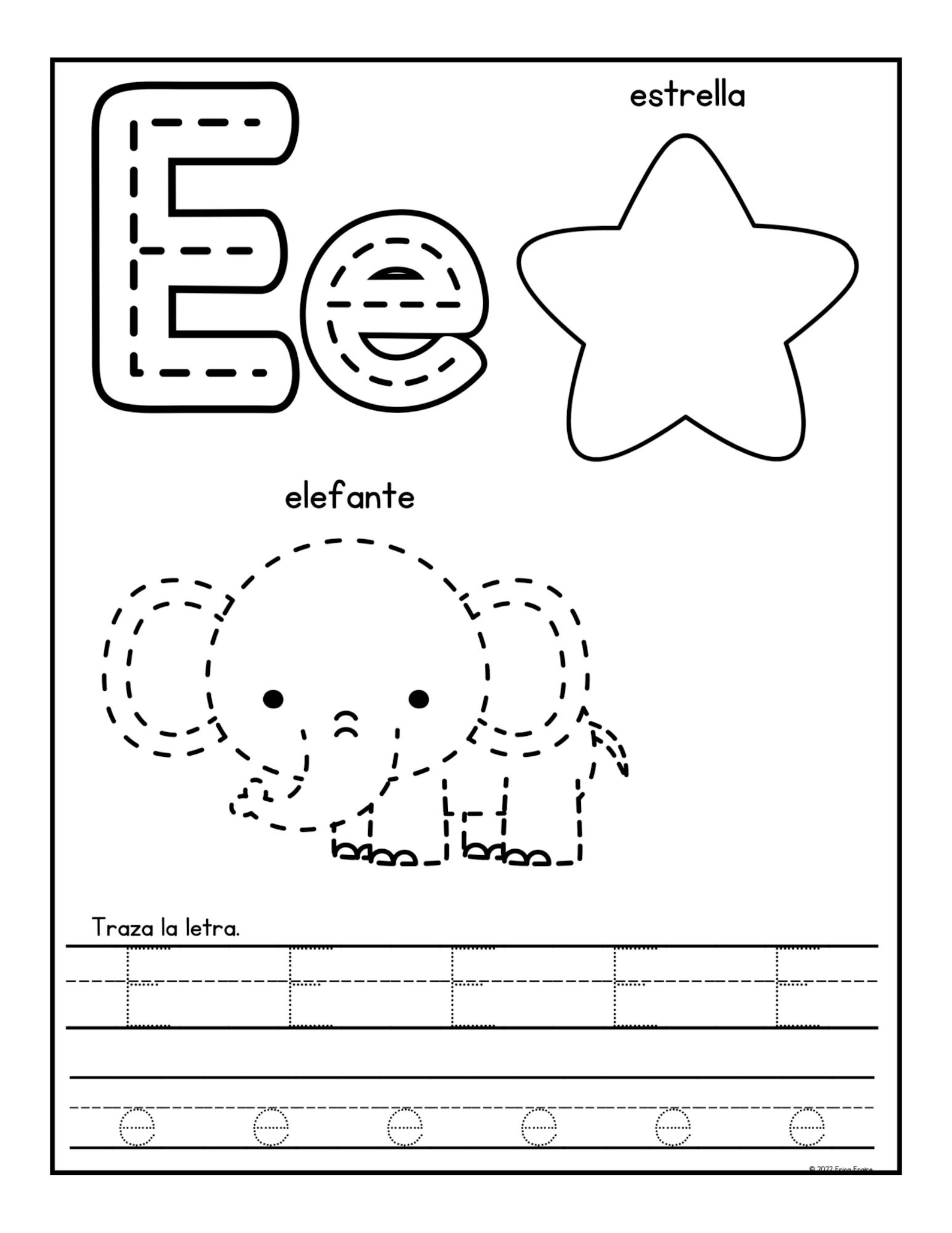 Spanish Alphabet Worksheets for Homeschool Pre-k Kindergarten Tracing ...