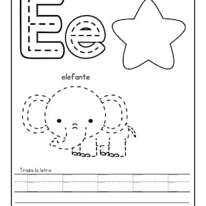 Spanish Alphabet Worksheets for Homeschool Pre-k Kindergarten Tracing ...