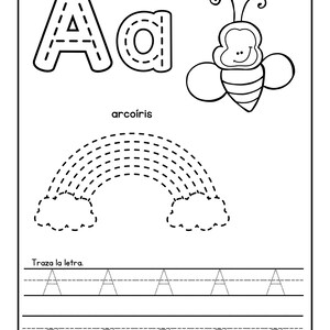 Spanish Alphabet Worksheets for Homeschool Pre-k Kindergarten Tracing ...
