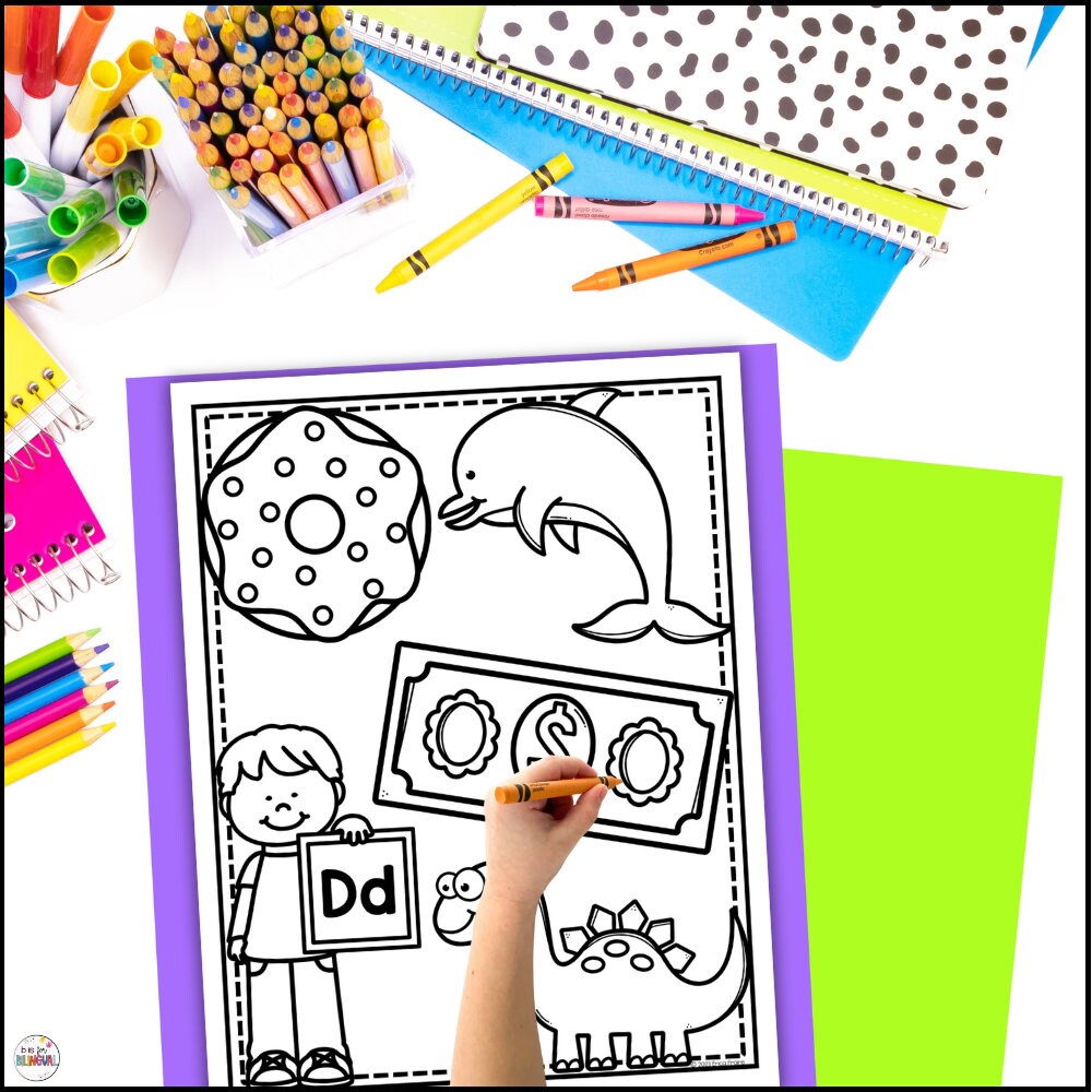 Spanish Alphabet Coloring Sheets beginning Sounds Worksheets for Pre-k ...