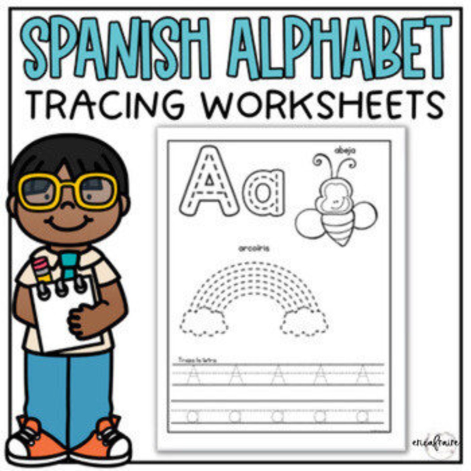 Spanish Alphabet Worksheets for Homeschool Pre-k Kindergarten Tracing ...