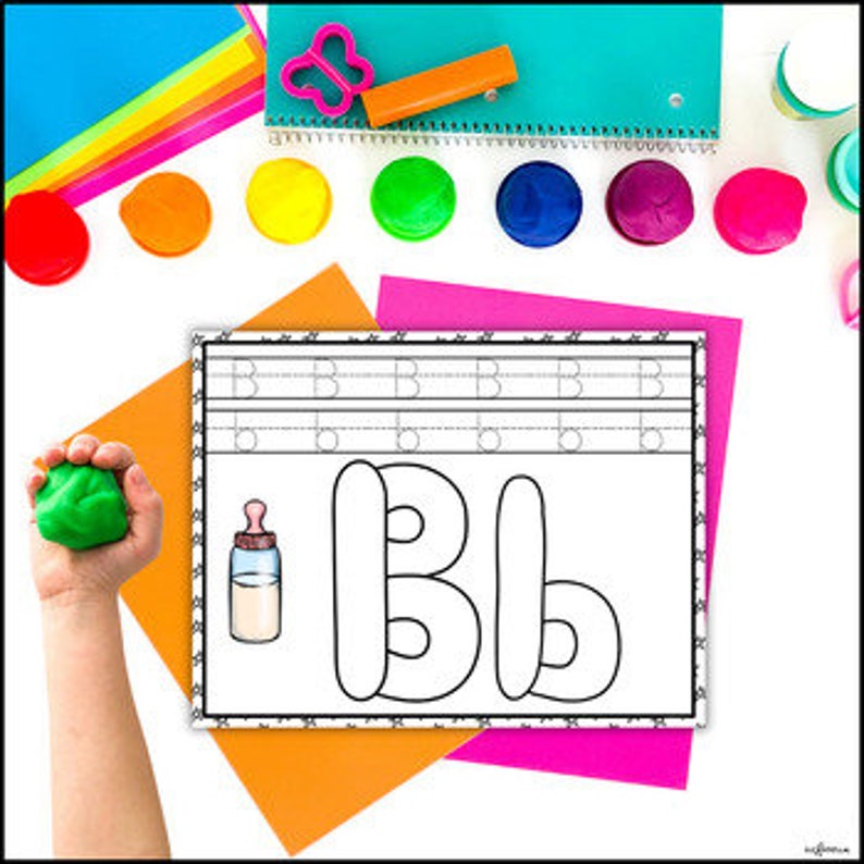 Spanish Alphabet Play Dough Mats Preschool Printable Play Doh Mats Abc ...