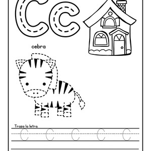 Spanish Alphabet Worksheets for Homeschool Pre-k Kindergarten Tracing ...