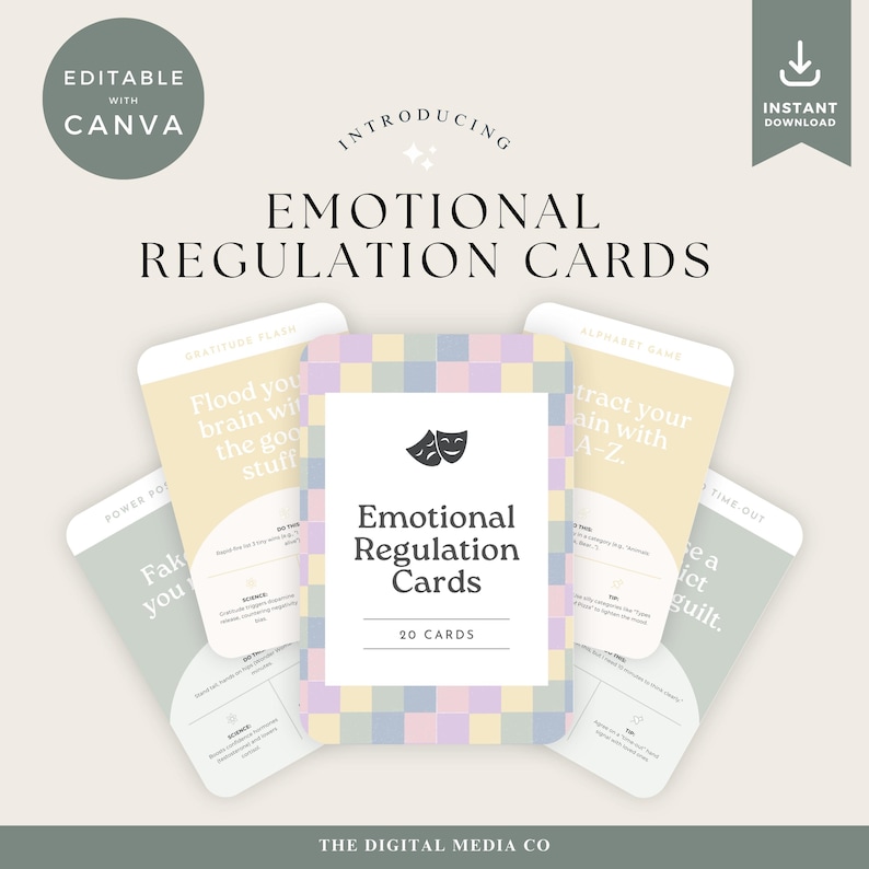 Emotional Regulation Cards - Etsy