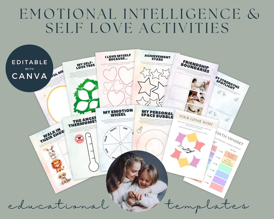 Emotional Intelligence & Self Love Activities for Kids, Children's ...