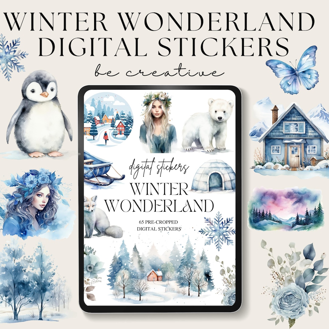 Winter Wonderland Digital Planner Stickers | Digital Sticker Book ...