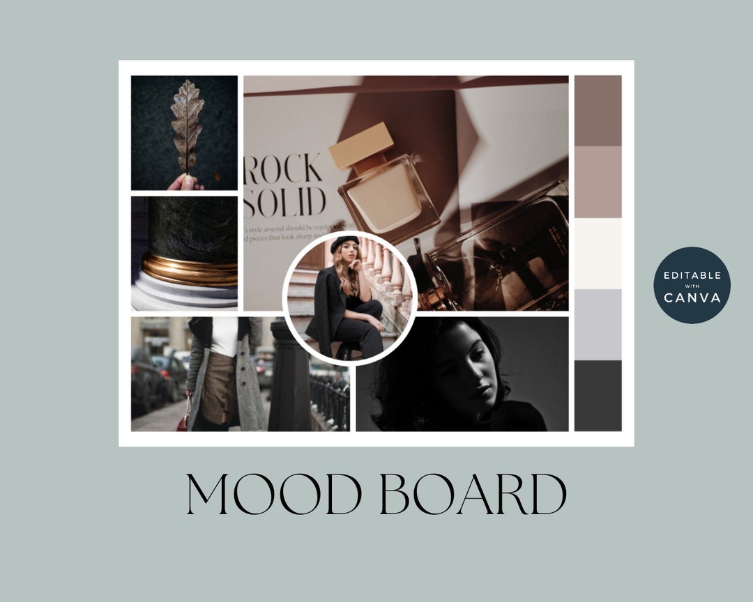 Canva Mood Board Bundle, Canva Vision Board Templates, Editable Mood ...