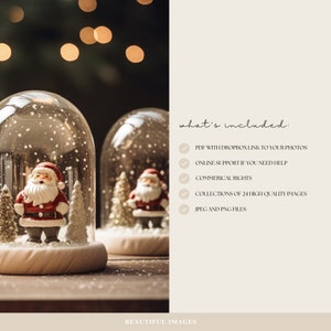 Christmas Snow Globe Stock Photography, Festive Imagery Bundle, Light ...