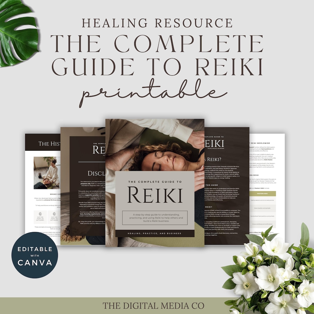 The Complete Reiki Guide, Reiki Master Marketing, Printable Spiritual ...
