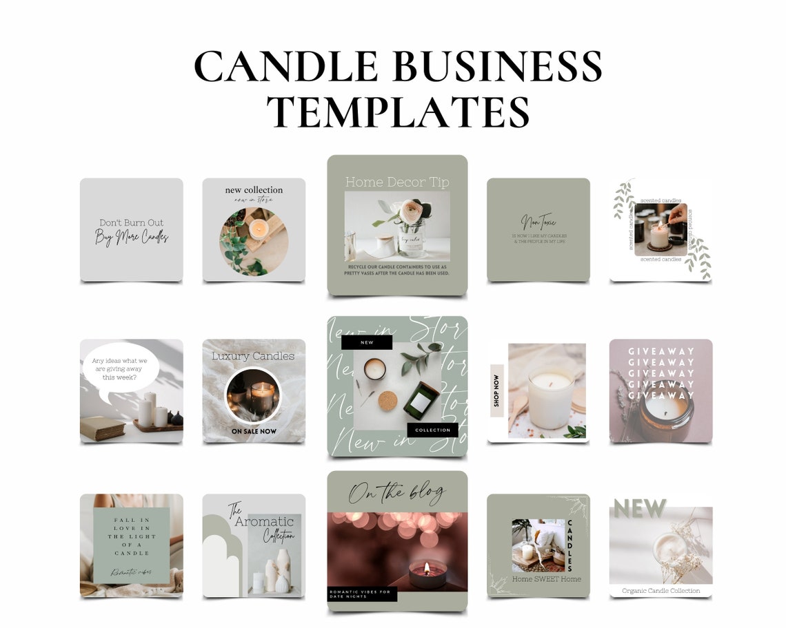Candle Makers and Candle Business Templates Scented Candle - Etsy