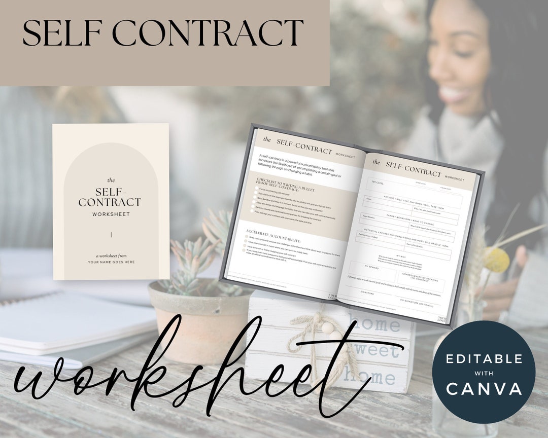 Done for You Worksheet, Business Coach Self Contract Workbook Template, Canva Lead Magnet ...