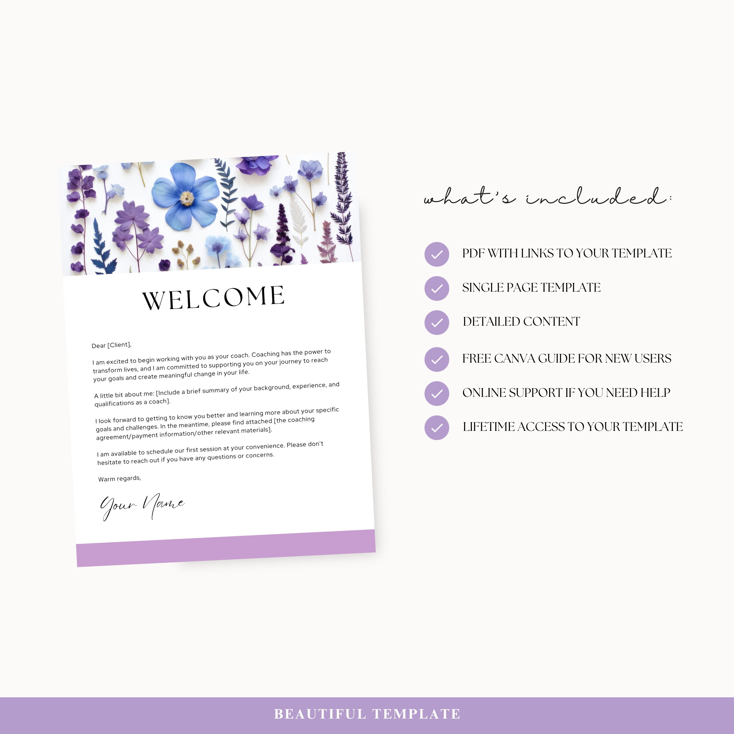 Coaching Client Welcome Letter Done-for-you Email Life - Etsy