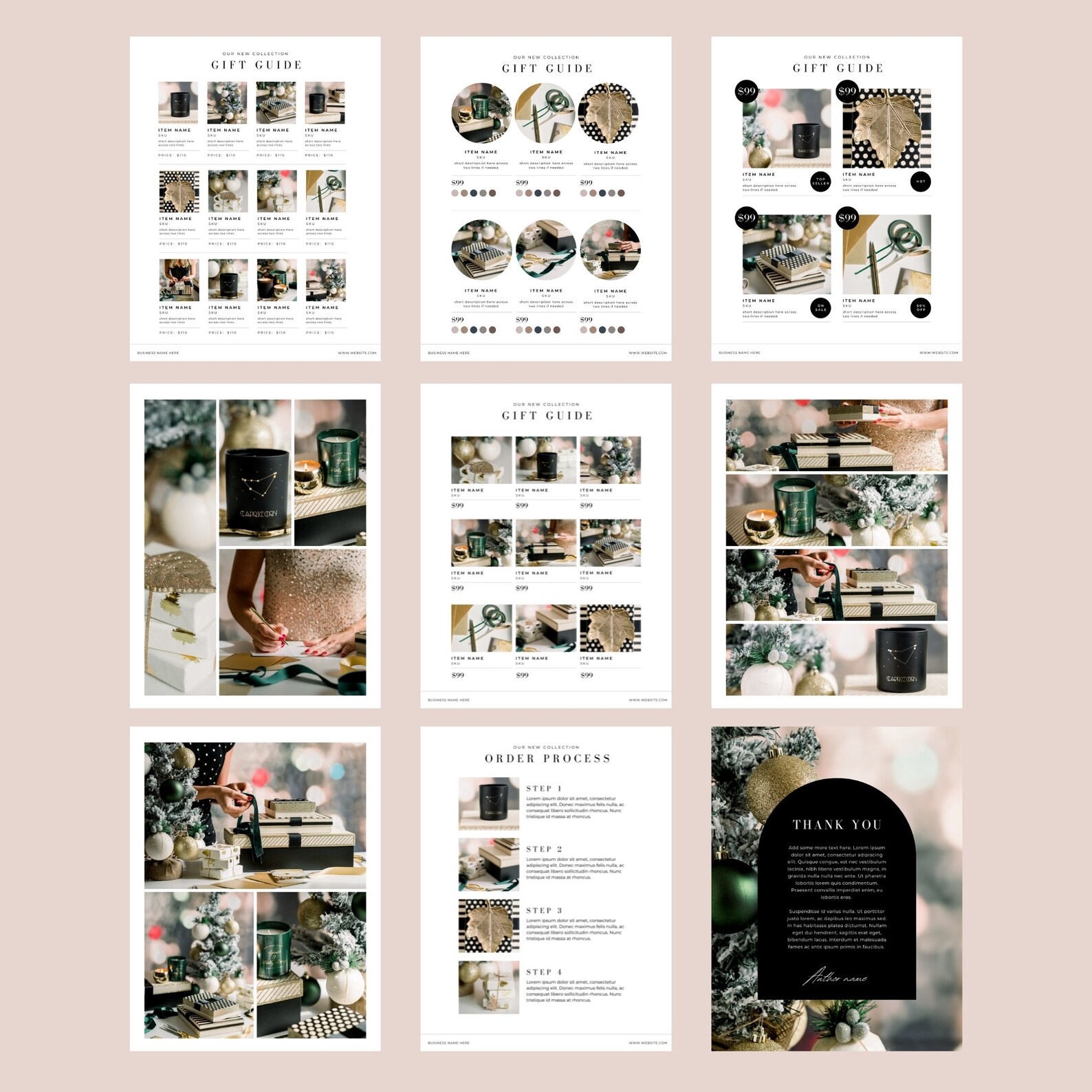 Christmas Catalogue Template, INSTANT DOWNLOAD, Wholesale Gift ...