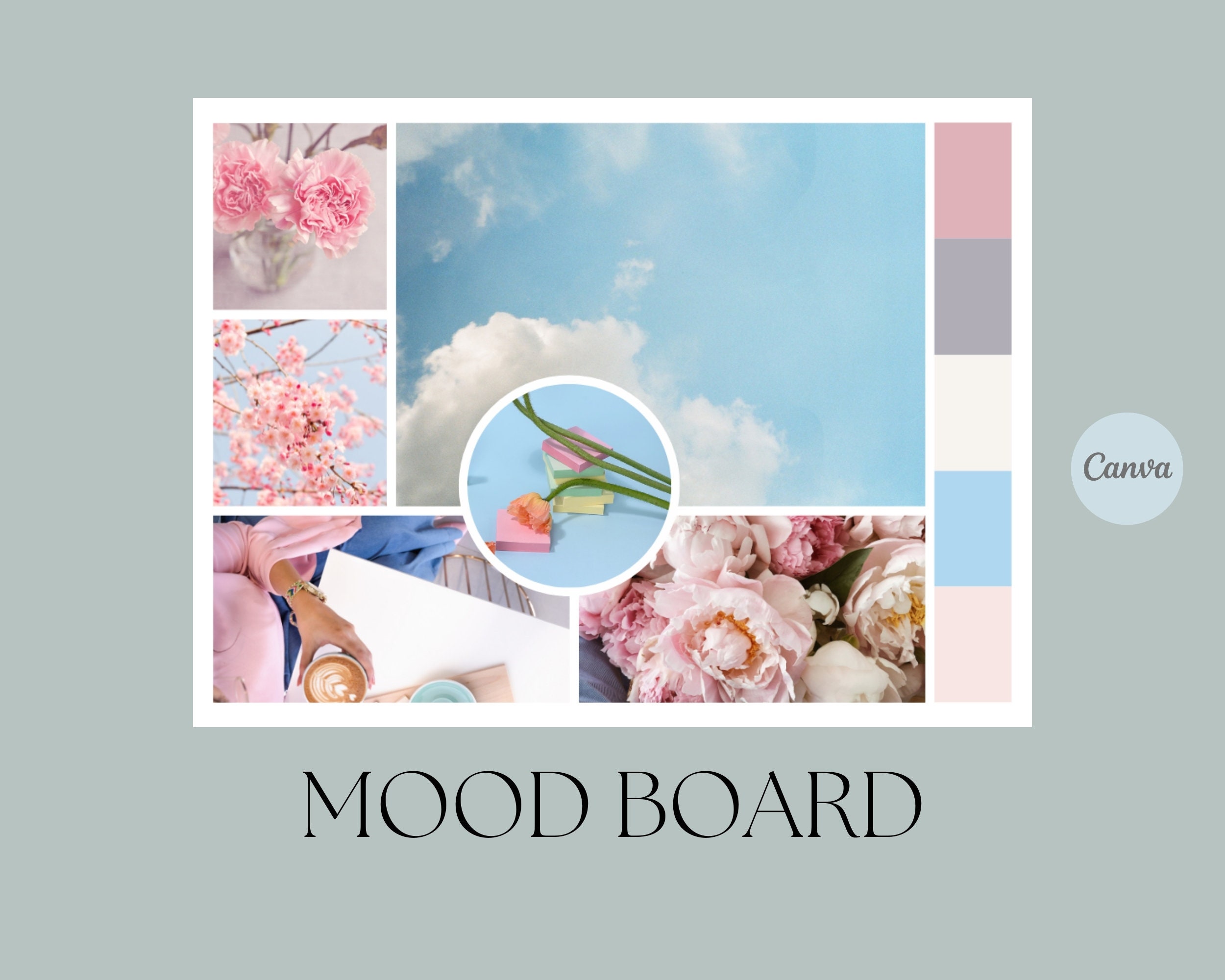 Canva Mood Board Bundle Canva Vision Board Templates - Etsy