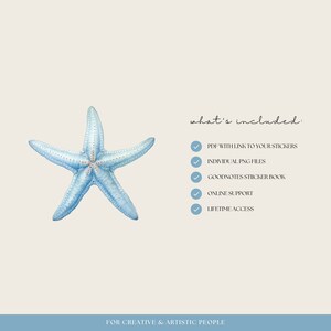 Beach Coastal Digital Journal Stickers, Oceanic Sticker Collection ...