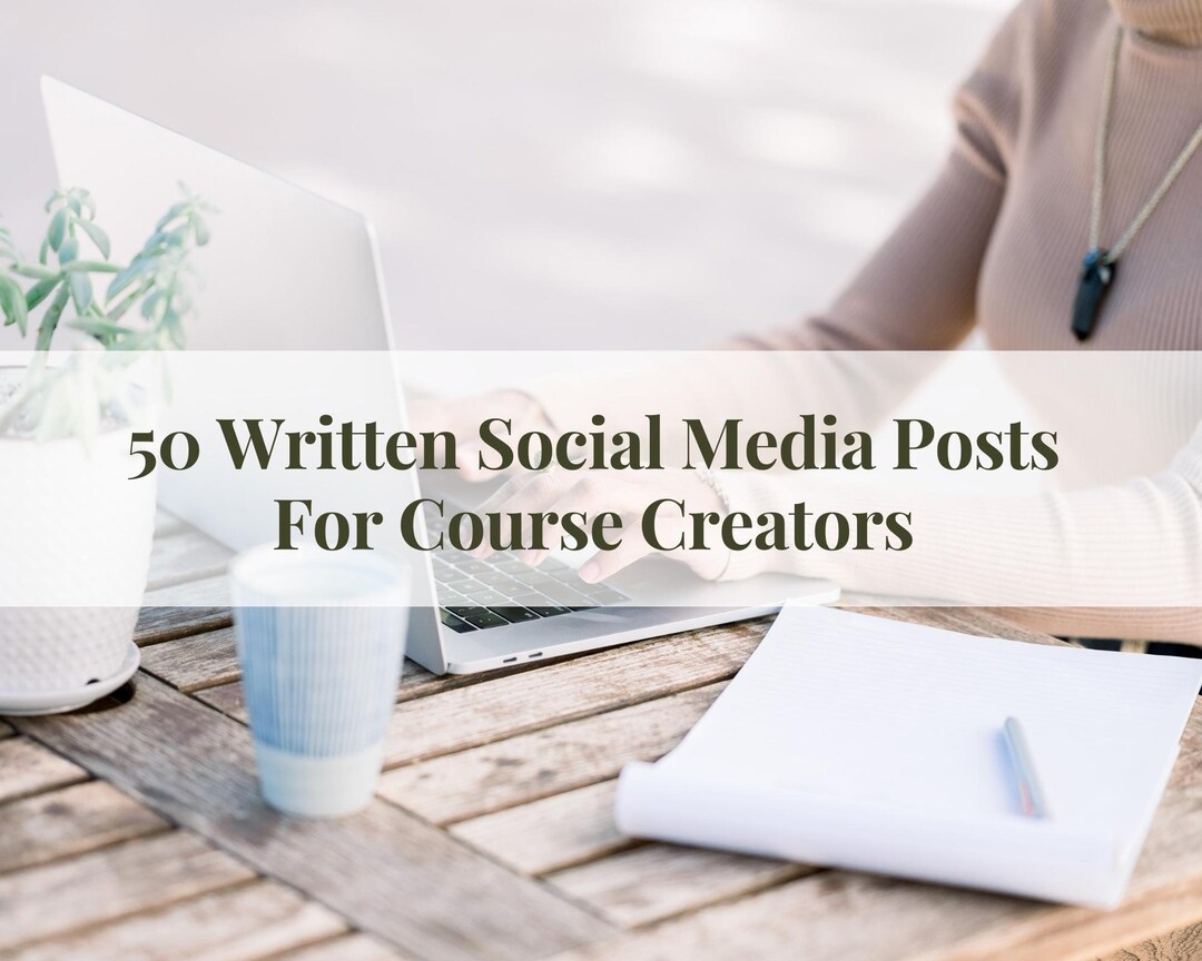 Course Creator Written Social Media Captions and Prompts, 50 Instagram ...
