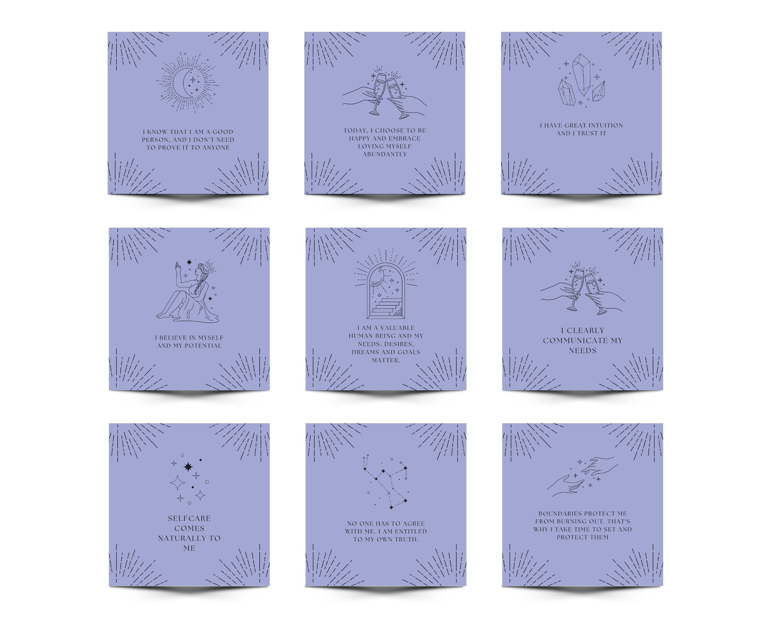 Affirmation Template Canva Affirmation Posts Instagram - Etsy