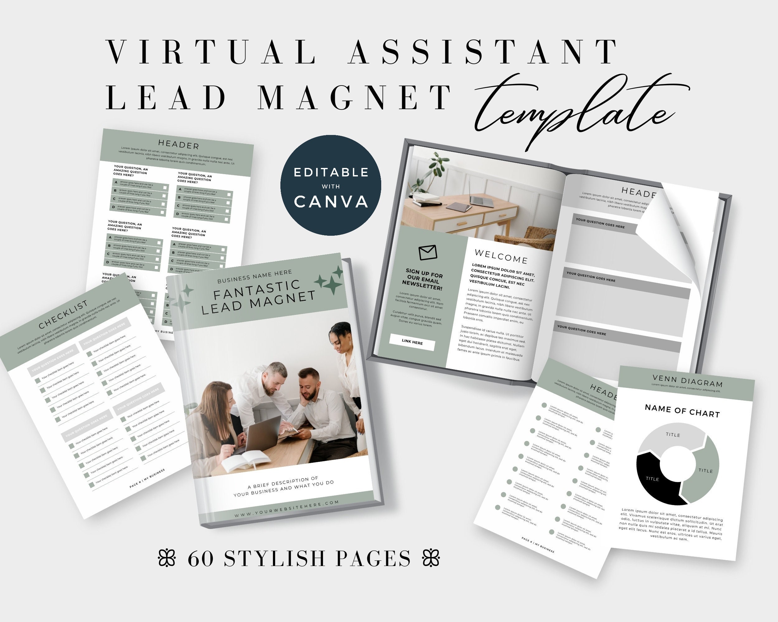 Freebie Digital Template Canva Workbook Template Canva Lead - Etsy