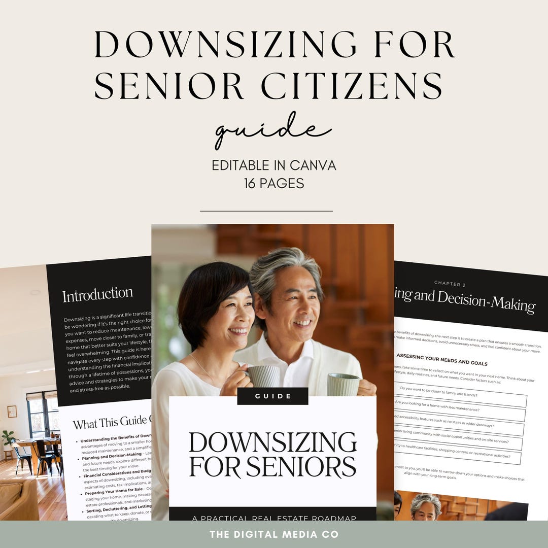 Downsizing for Seniors Guide Printable | Decluttering Checklist ...