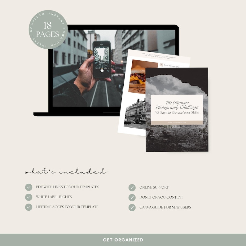 30 Day Photography Challenge Printable | One Month Photo Challenge PDF ...
