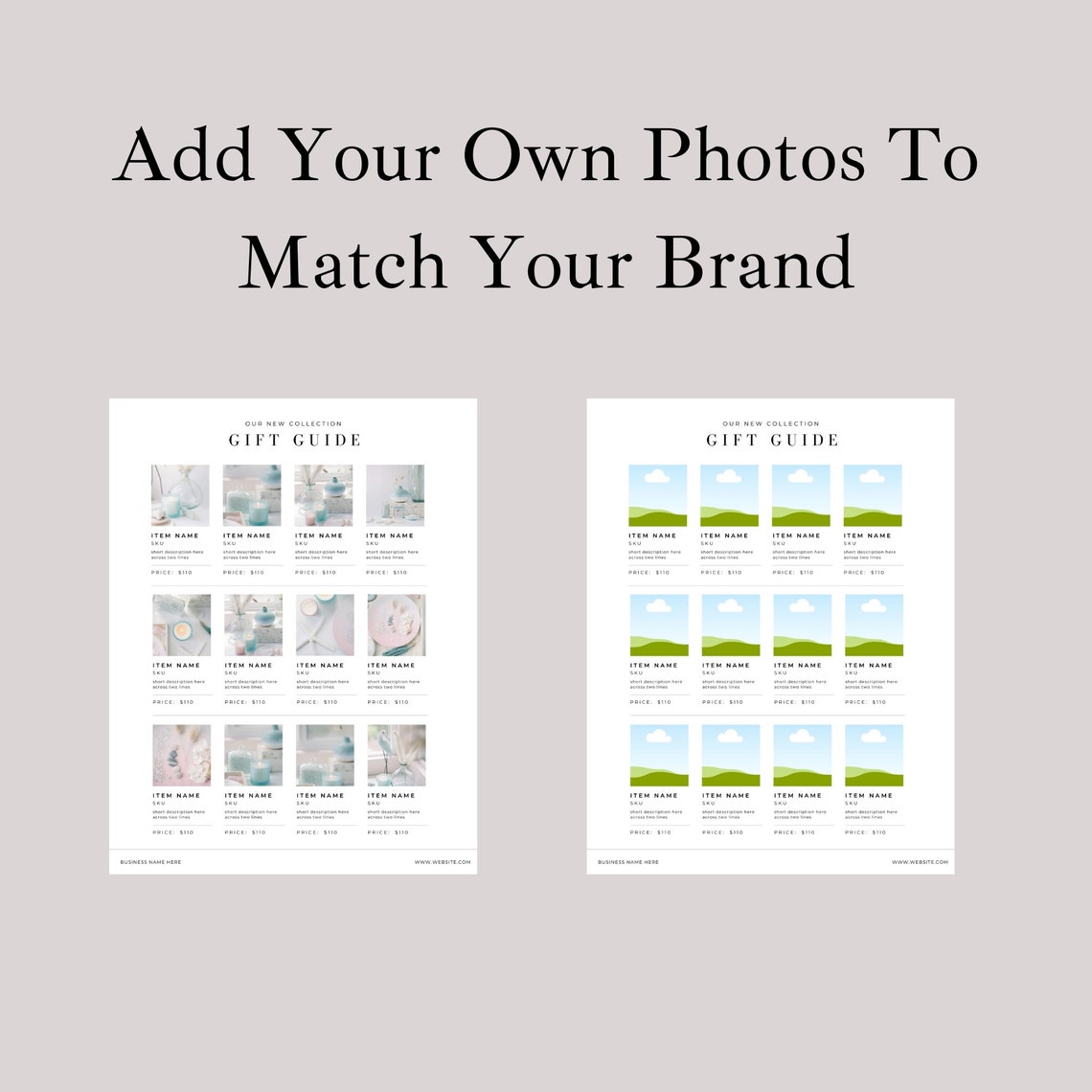 Catalogue / Gift Guide Template INSTANT DOWNLOAD Wholesale - Etsy