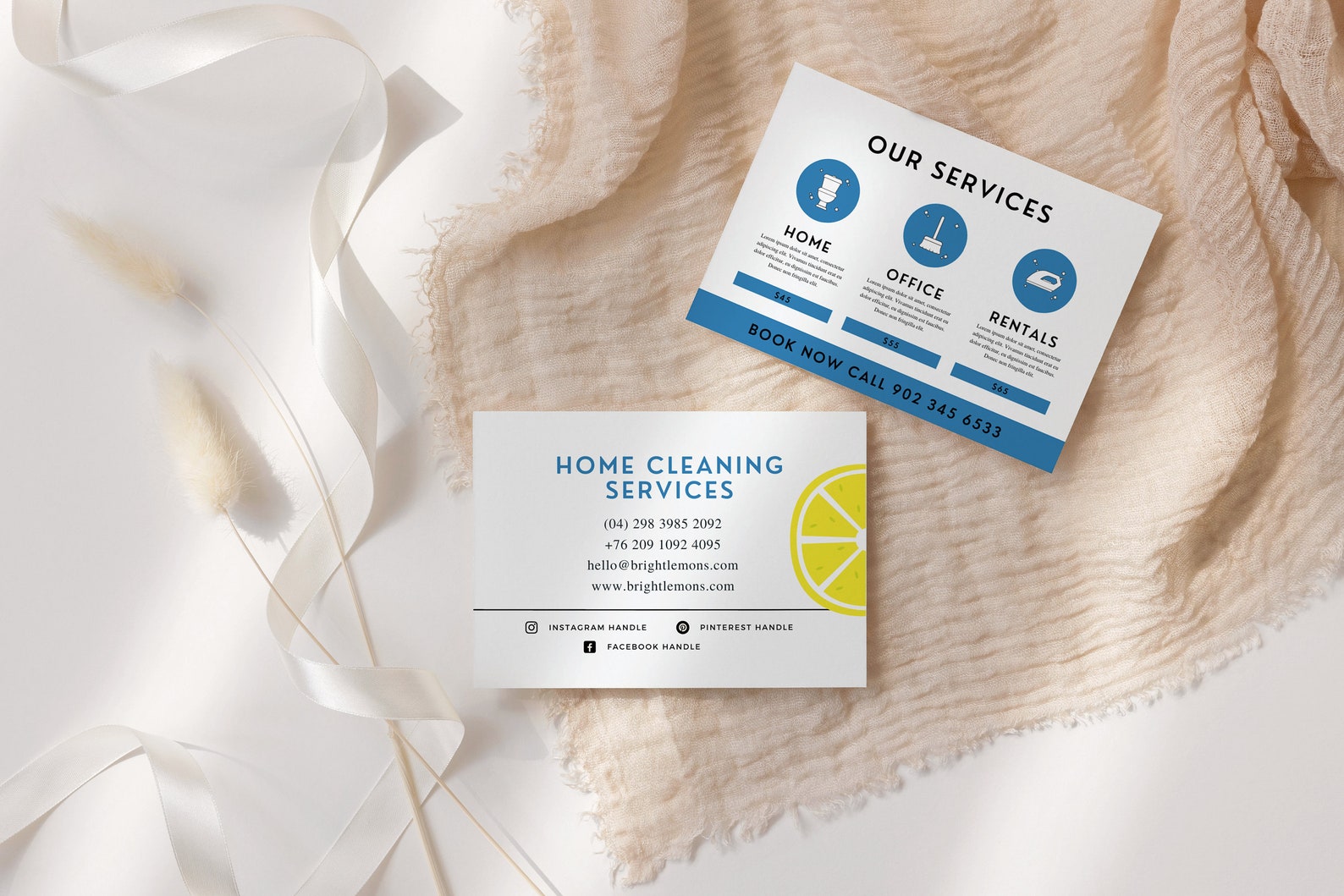 Cleaning Service Business Card Template Canva Business Card - Etsy