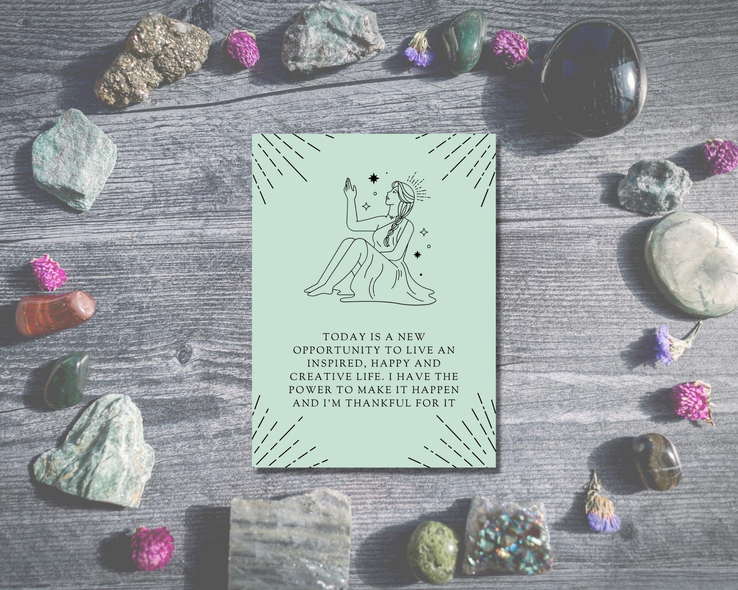 Affirmation Cards Template Canva Affirmation Station - Etsy
