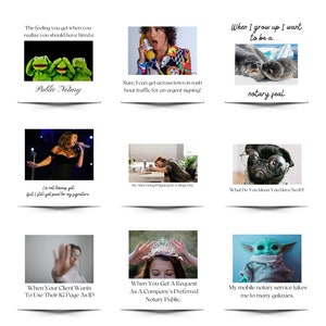 14 Meme Style Notary Instagram Templates, Public Notary Marketing, Loan ...