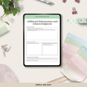 Event Planner Intake Form, Wedding Planner Canva Template, Printable ...