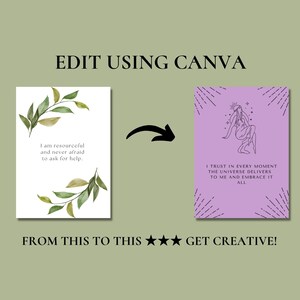 Affirmation Cards Template Canva, Affirmation Station, Printable ...