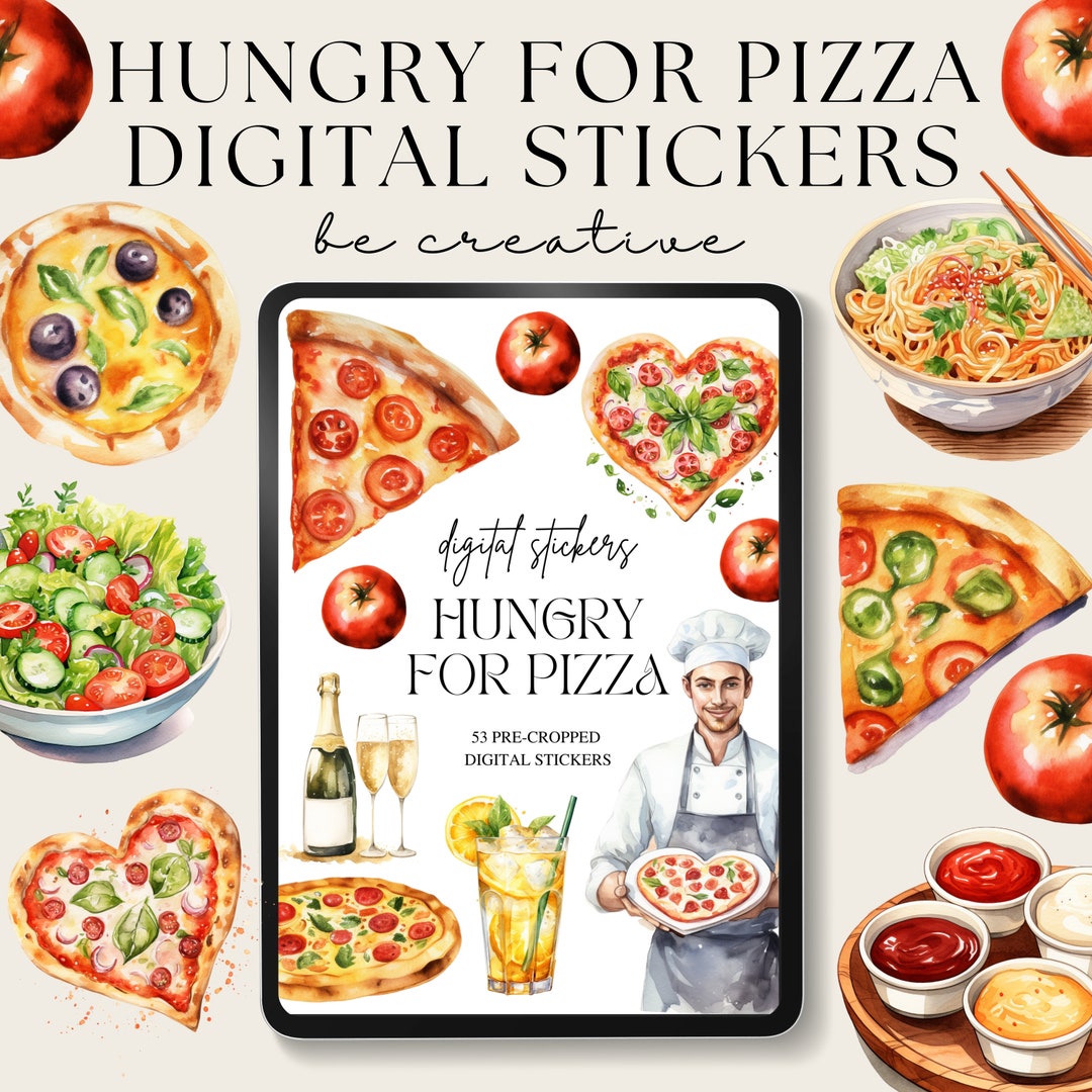 Pizza Digital Planner Stickers, Italian Sticker Book, Goodnotes ...