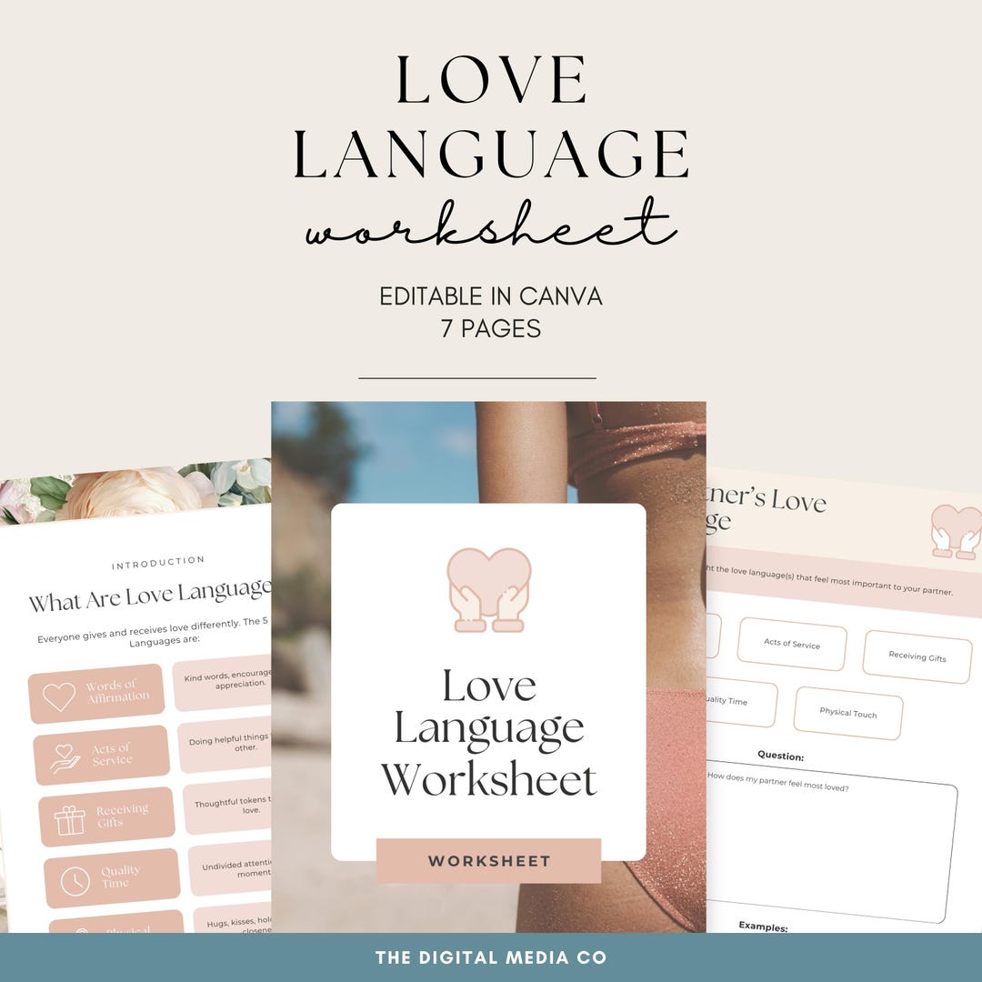 Love Language Worksheet Printable - Etsy UK