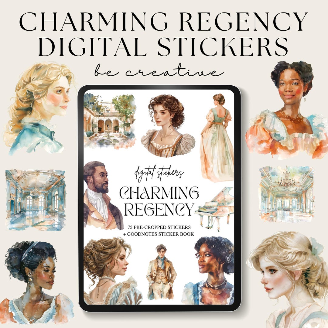 Charming Regency Digital Planner Stickers, Digital Sticker Book ...